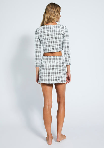 Devon Windsor - Aubrie Jacket - Off White Plaid
